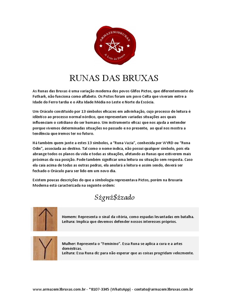 Runa Das Bruxaspdf | PDF | Sol | Pictos