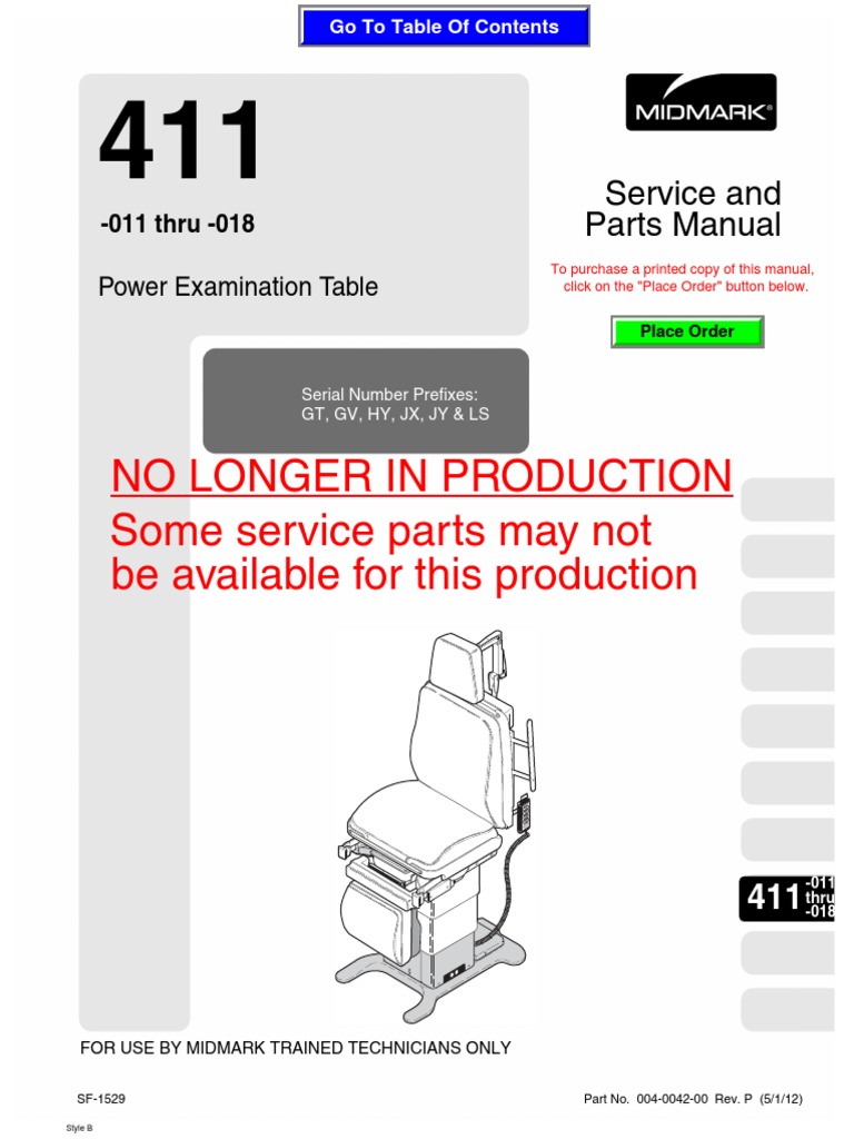 Midmark 411 (-011-018) | PDF | Switch | Relay