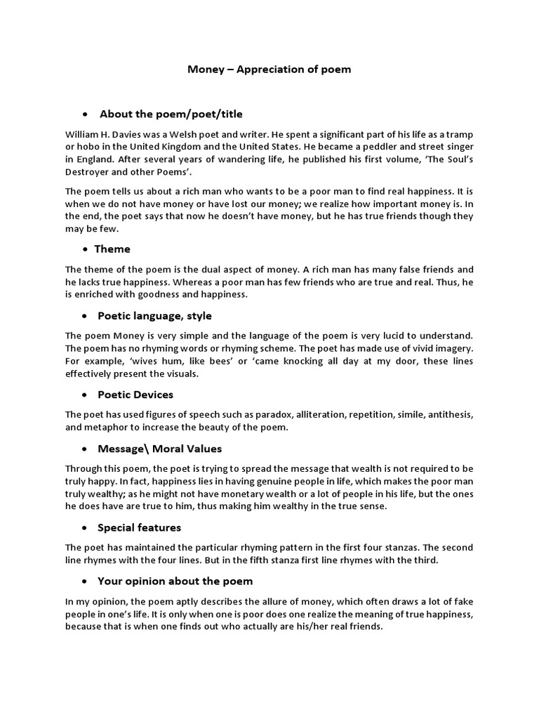 Money Appreciation | PDF | Classics