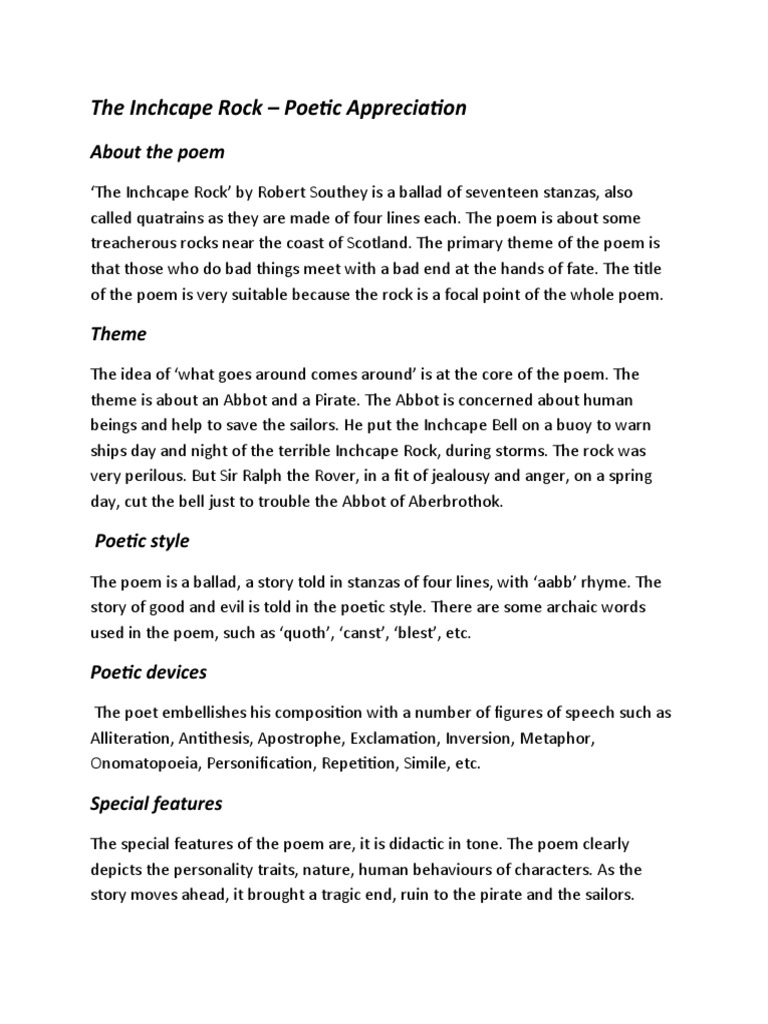 The Inchcape Rock | PDF