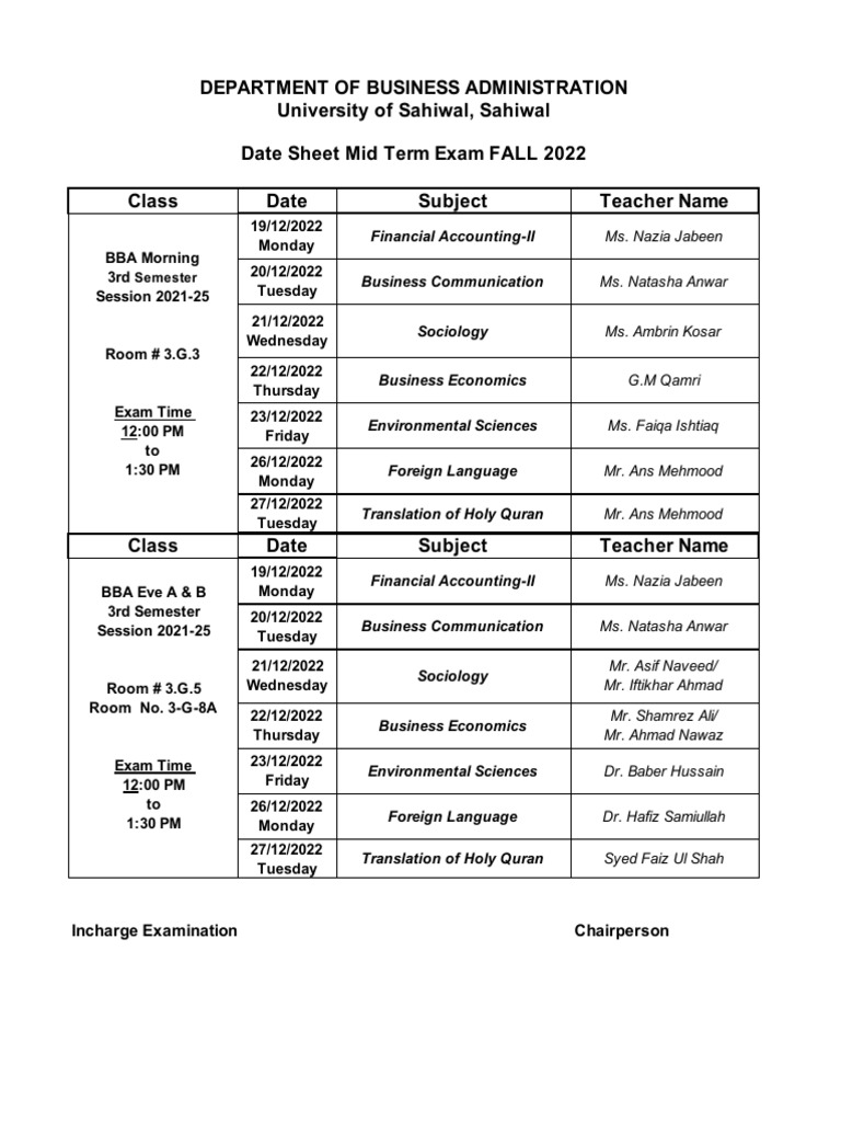Date Sheet 3RD SEM 2022 | Download Free PDF | Economies | Business Date Sheet 3RD SEM 2022 | Download Free PDF | Economies | Business