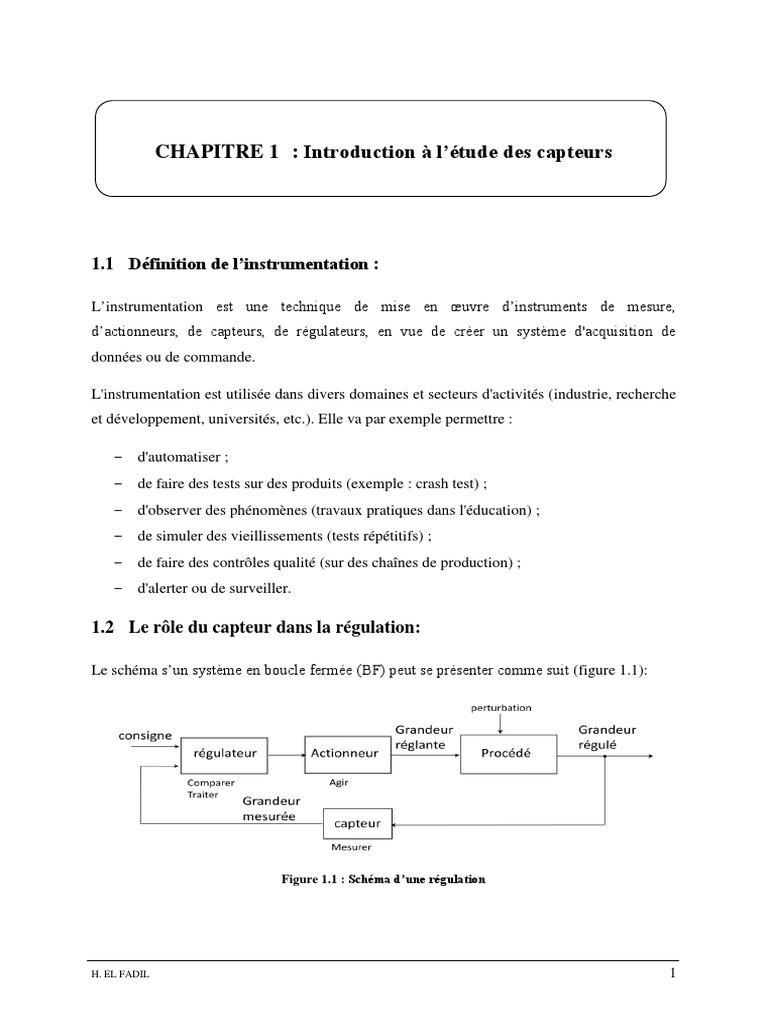 Capteurs Et Instrumentation Industrielle - Cours | Descargar gratis PDF | Capteur | Champ magnétique