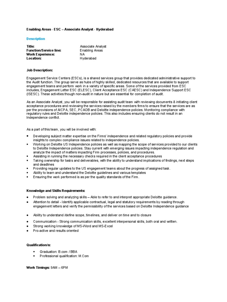 job-description-esc-associate-analyst-download-free-pdf