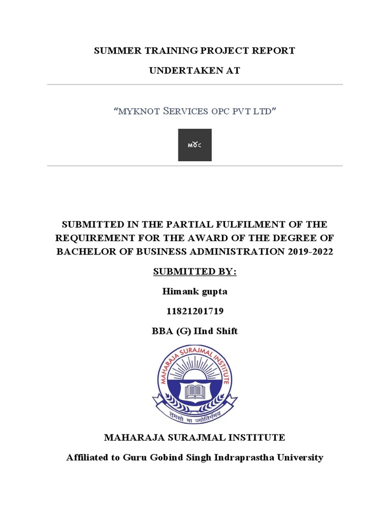 Summer Training Project Report | PDF | Search Engine Marketing | Digital Marketing