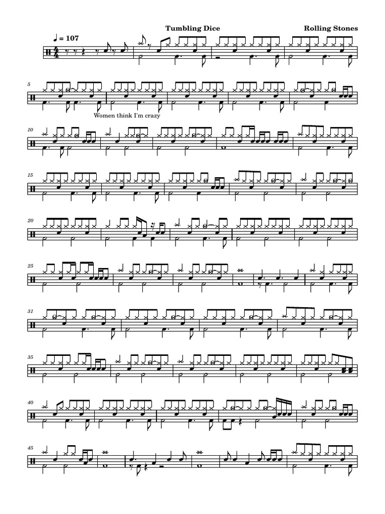Tumbling Dice - Rolling Stones | PDF