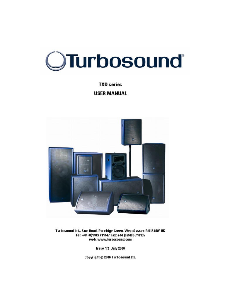 Turbosound SeriesUserManual | PDF | Loudspeaker | Amplifier