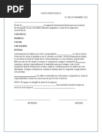 Carta Responsiva de Resguardo de Vehiculo Motor | PDF | Vehículos de ...
