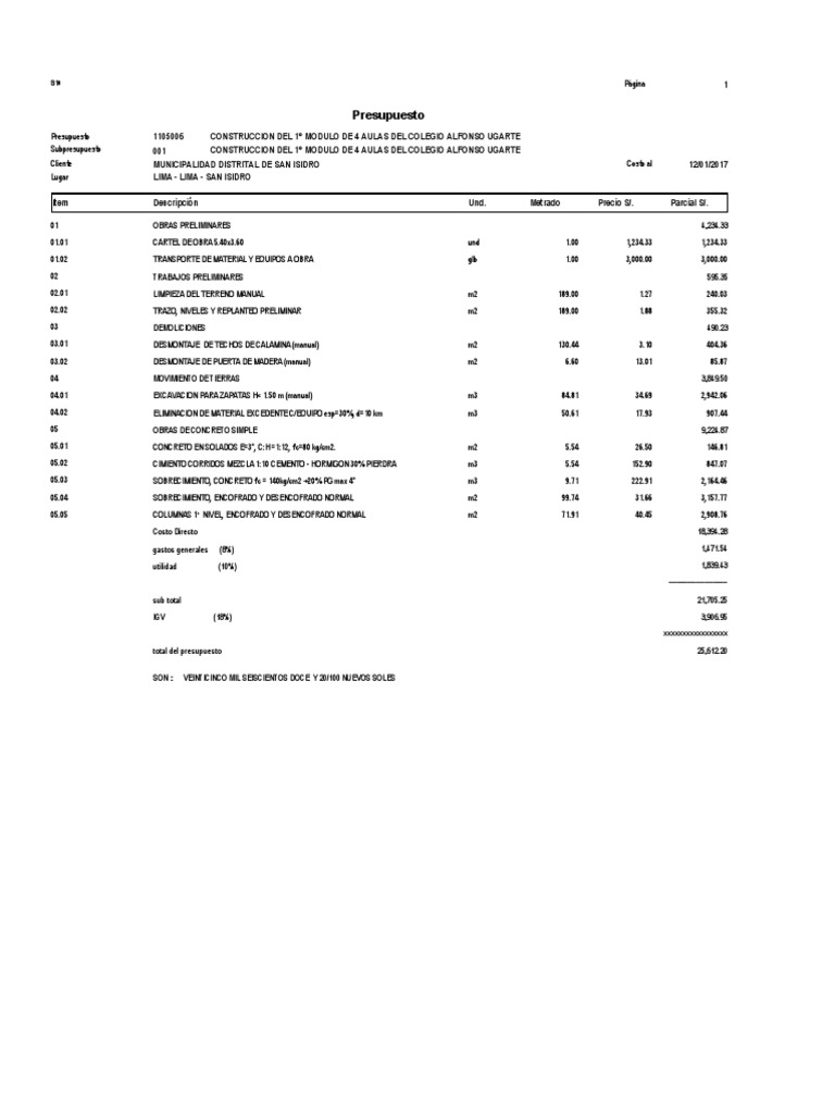 Presupuestocliente Tarea 6 Pie de Presupuesto | PDF | edificio | Diseño arquitectonico