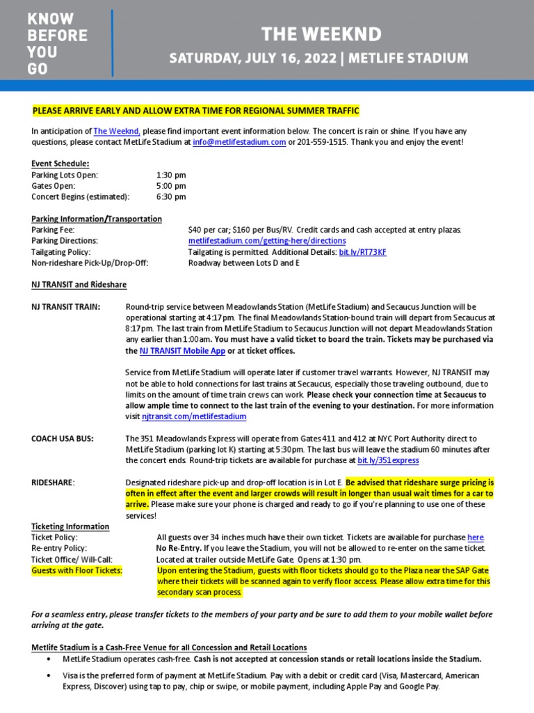 The Weeknd - Know Before You Go | PDF | Debit Card | Visa Inc.