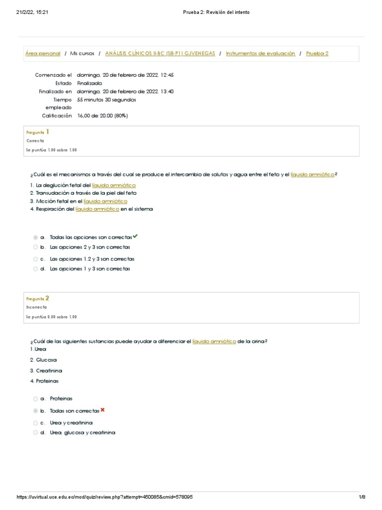 Prueba 2 - Revisión Del Intento | PDF