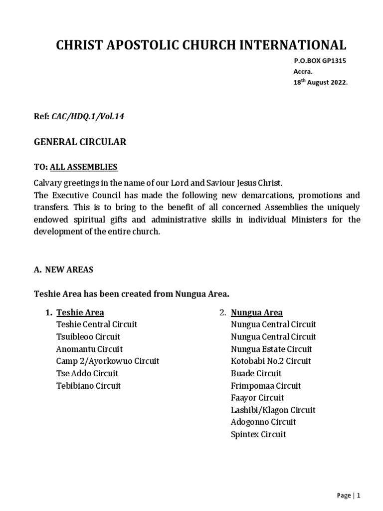 2022 Transfer Letter Pdf Ghana Abrahamic Religions