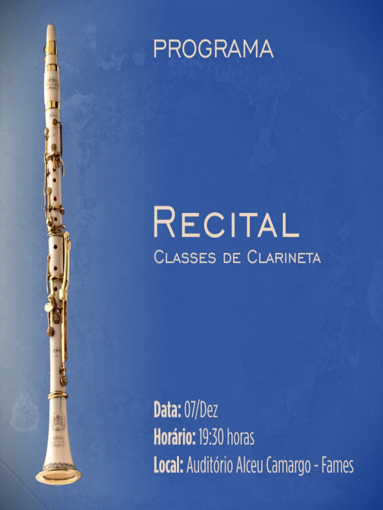 Recital Clarineta Programa | PDF