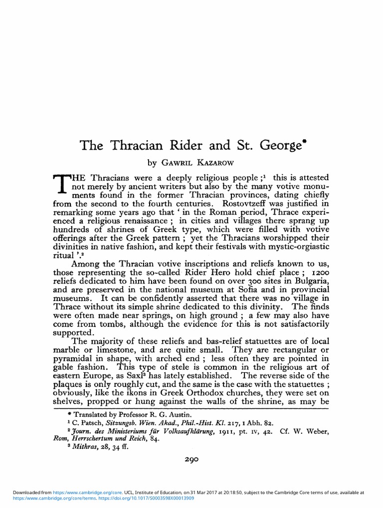 The Thracian Rider and St. George | PDF | Dragon