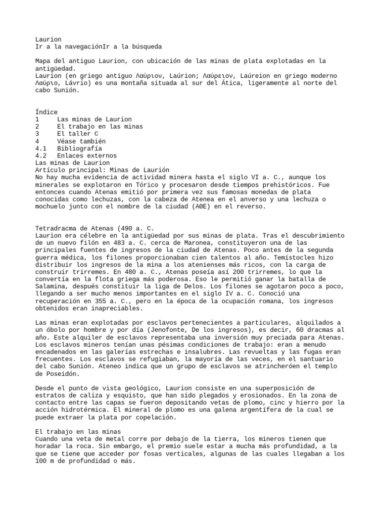 Laurion | PDF | Minería | Materiales