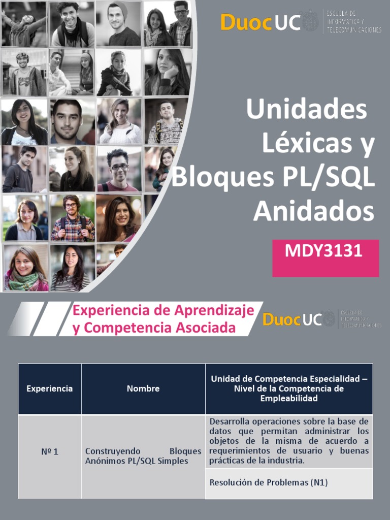 1 - 2 - 1 - Unidades Léxicas, y Bloques PLSQL Anidados | PDF | Pl / Sql | Ciencias de la Computación