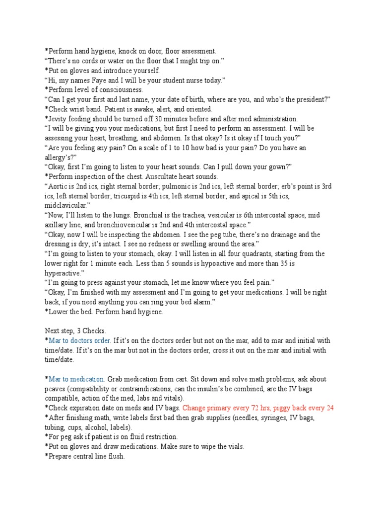 Return Demo Script | PDF | Syringe | Injection (Medicine)