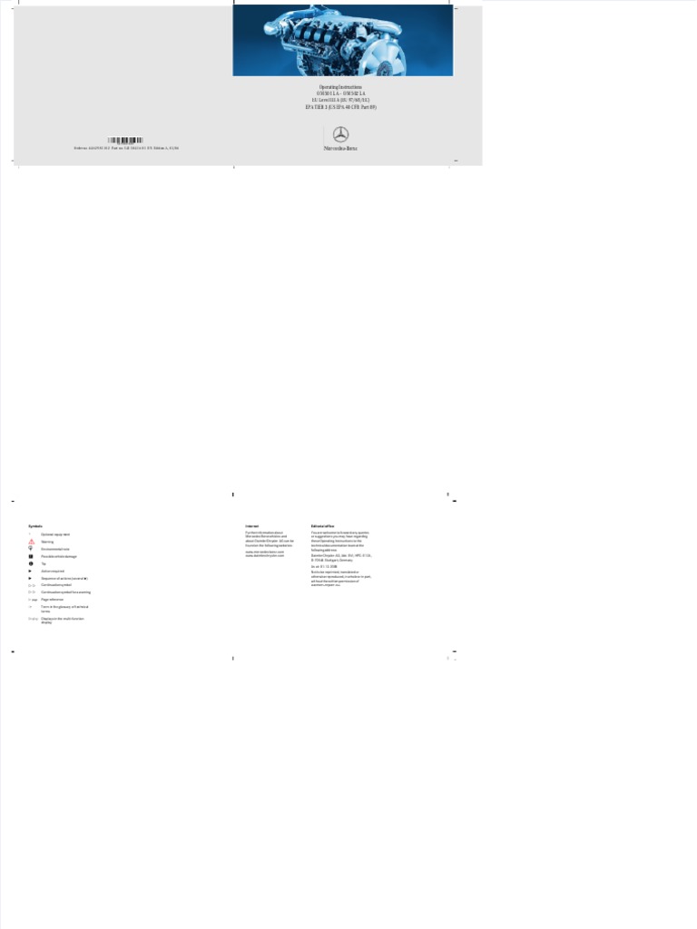 Document - Onl Motor Mercedes Benz Om501 Om502 em Ingles | PDF ...