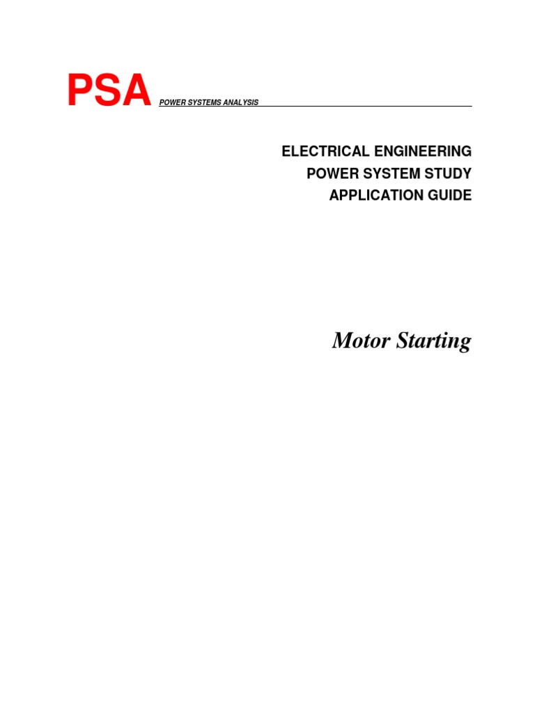 08a Motor Starting | PDF | Electric Motor | Transformer
