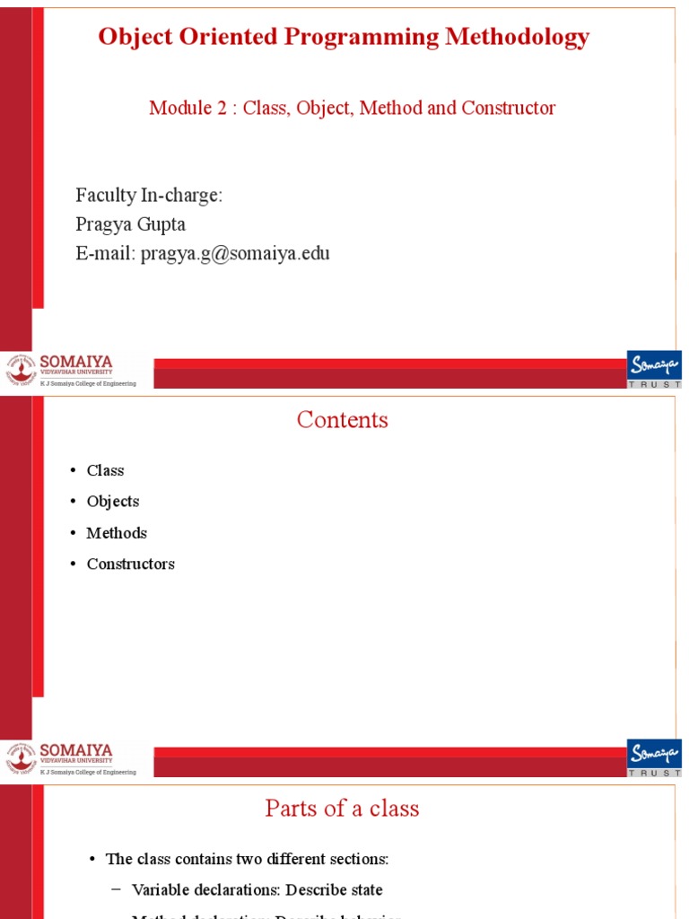 Module 2 Pdf Programming Constructor Object Oriented Programming