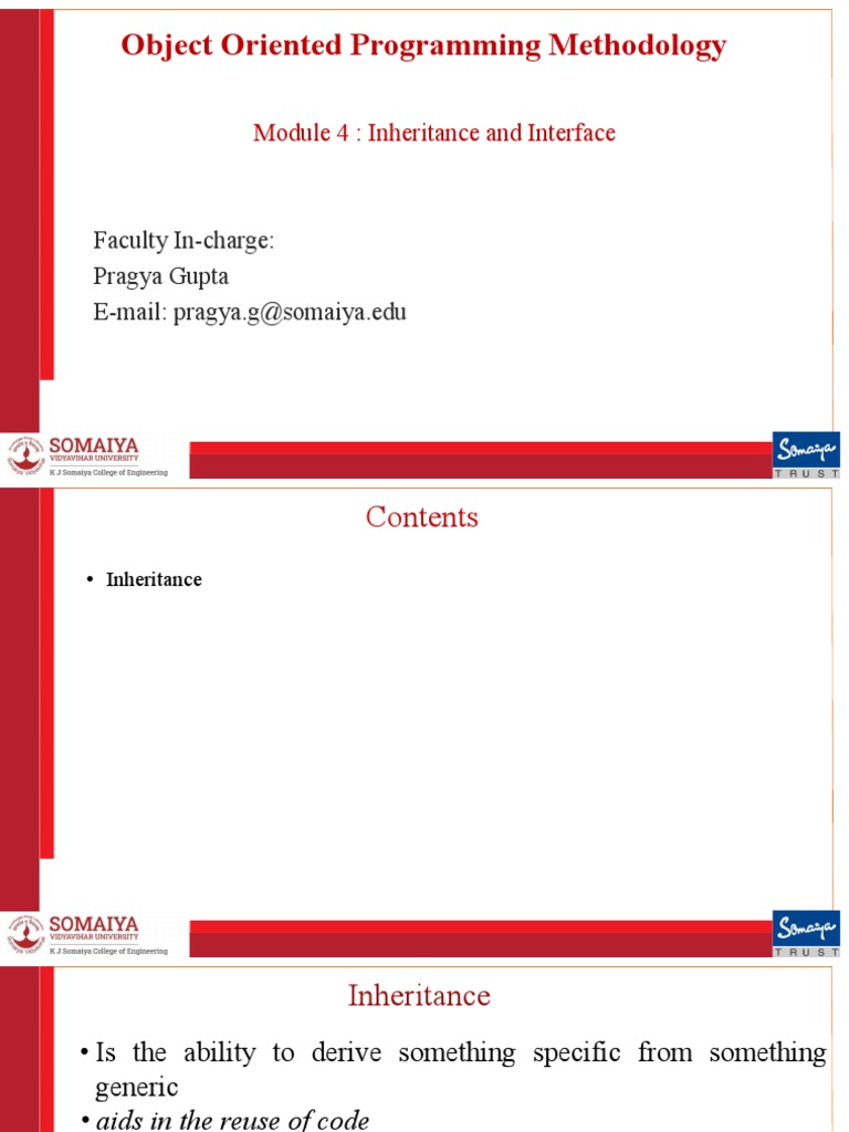Module 4 Pdf Inheritance Object Oriented Programming Method Computer Programming 