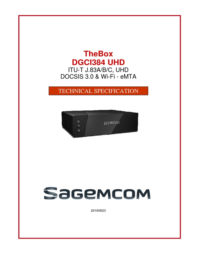 sagemcom dgci384 | PDF | Telecommunications Engineering | Digital Technology