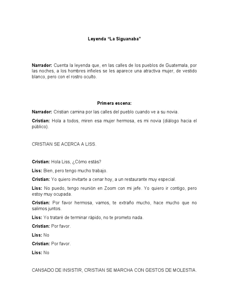 Leyenda SIGUANABA | PDF