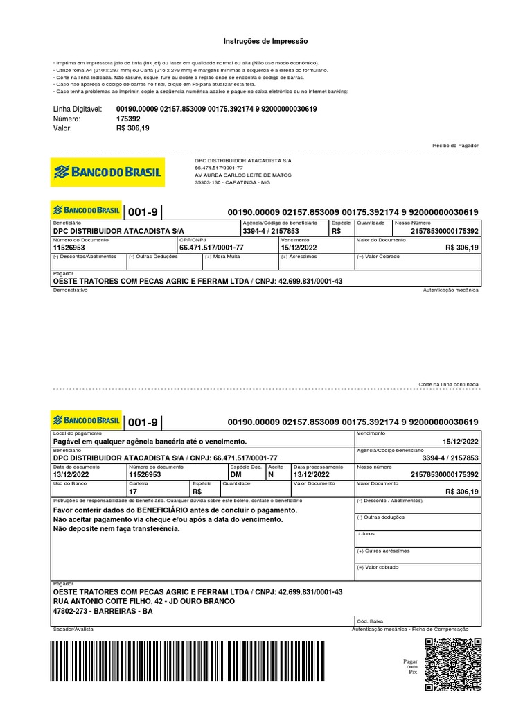 Boleto | PDF | Serviços financeiros | Bancos