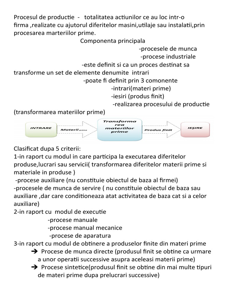 Procesul de Productie Schita Pana La Slide 15 | PDF