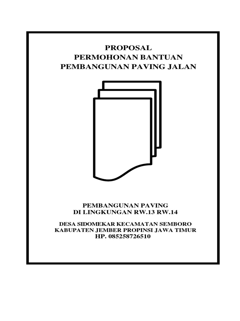 Proposal Pembangunan Paving | PDF