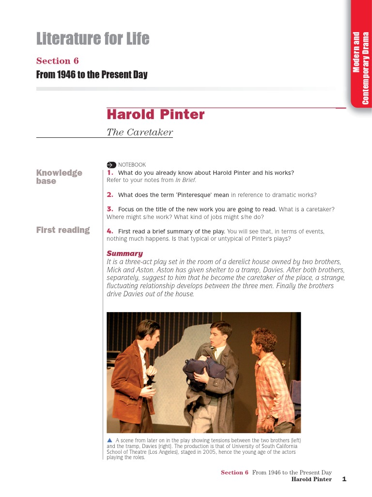 Harold Pinter The Caretaker | PDF