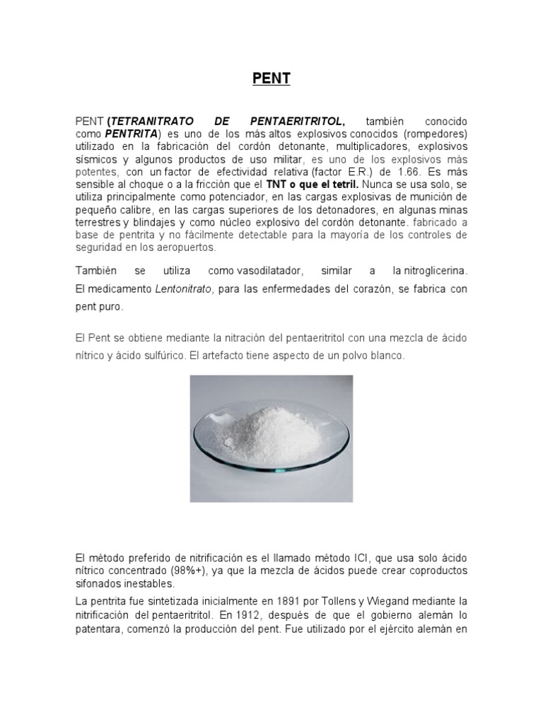 PENT (Explosivo) | PDF
