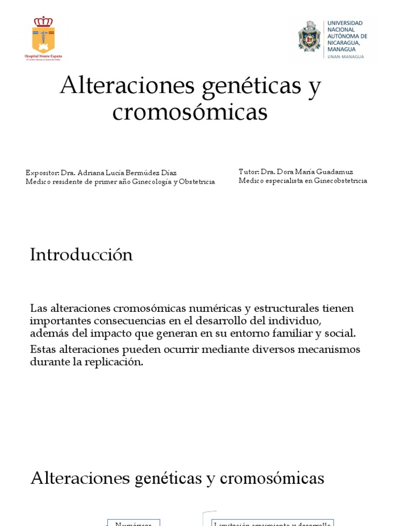 Alteraciones Genéticas y Cromosómicas | PDF | Citogenética | Trastorno genético