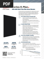 First Solar Series 7 TR1 Module Specs | PDF | Photovoltaics | Solar Panel