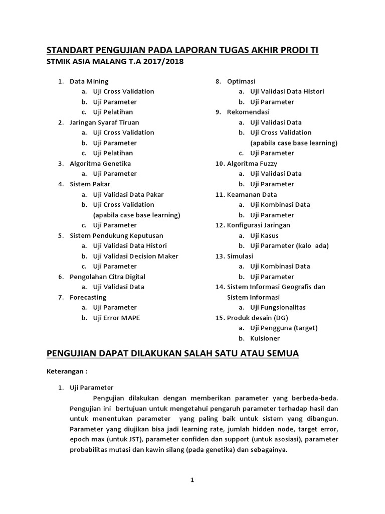 Pengujian Metode Data Mining dan AI | PDF | Metode & Bahan Ajar ...