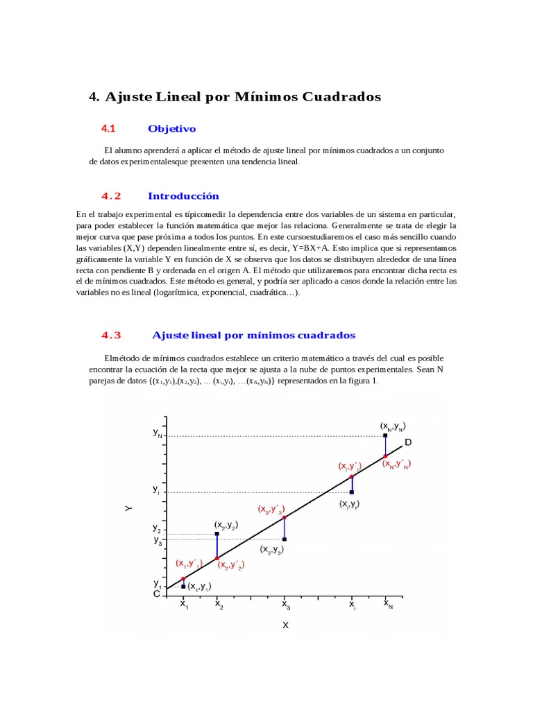 4.mínimos Cuadrados01 | PDF | Mínimos cuadrados | Regresión lineal