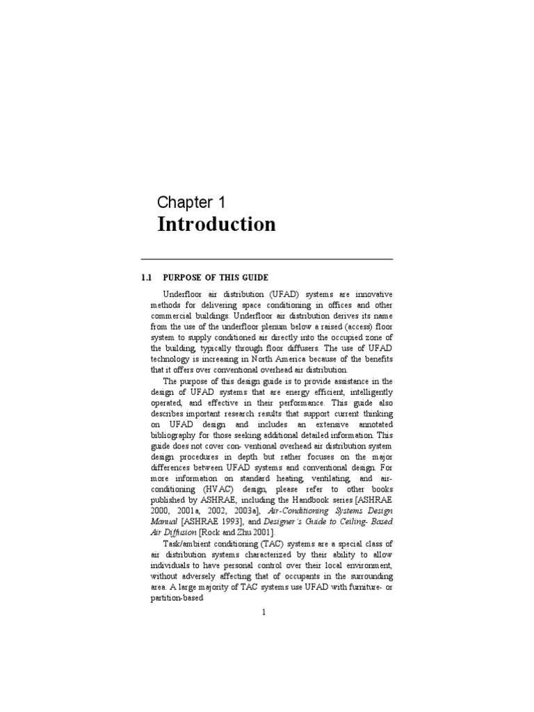 Underfloor Air Distribution Design Guide | PDF | Building Engineering ...