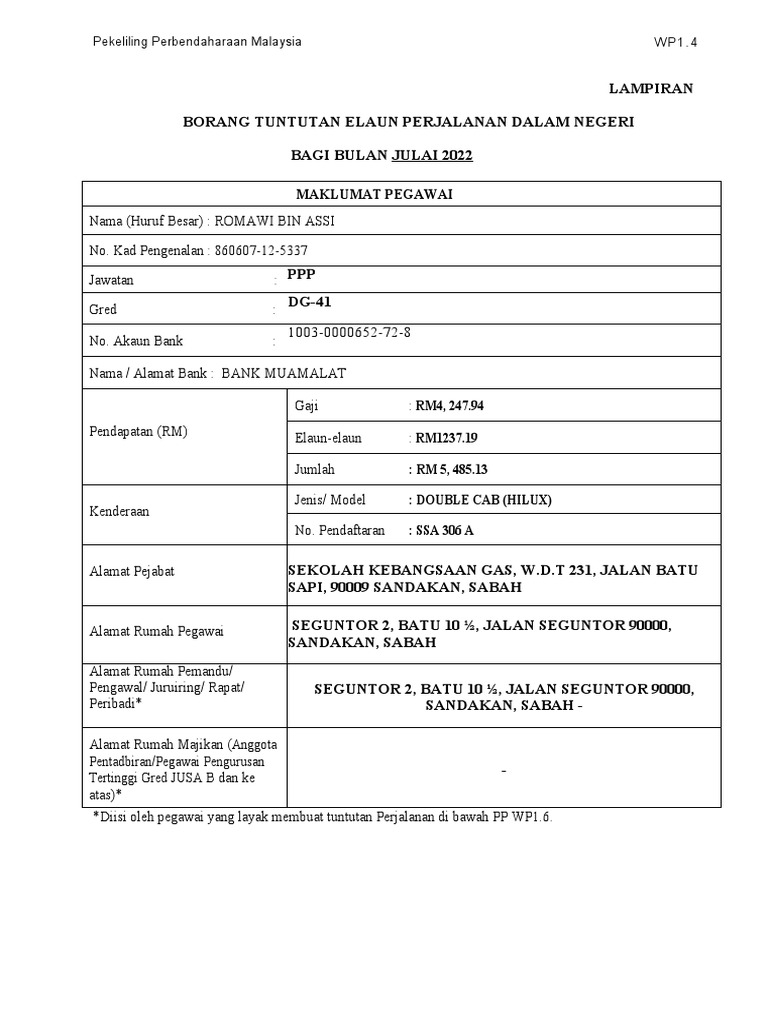 Claim Spr Julai 2022 Pdf