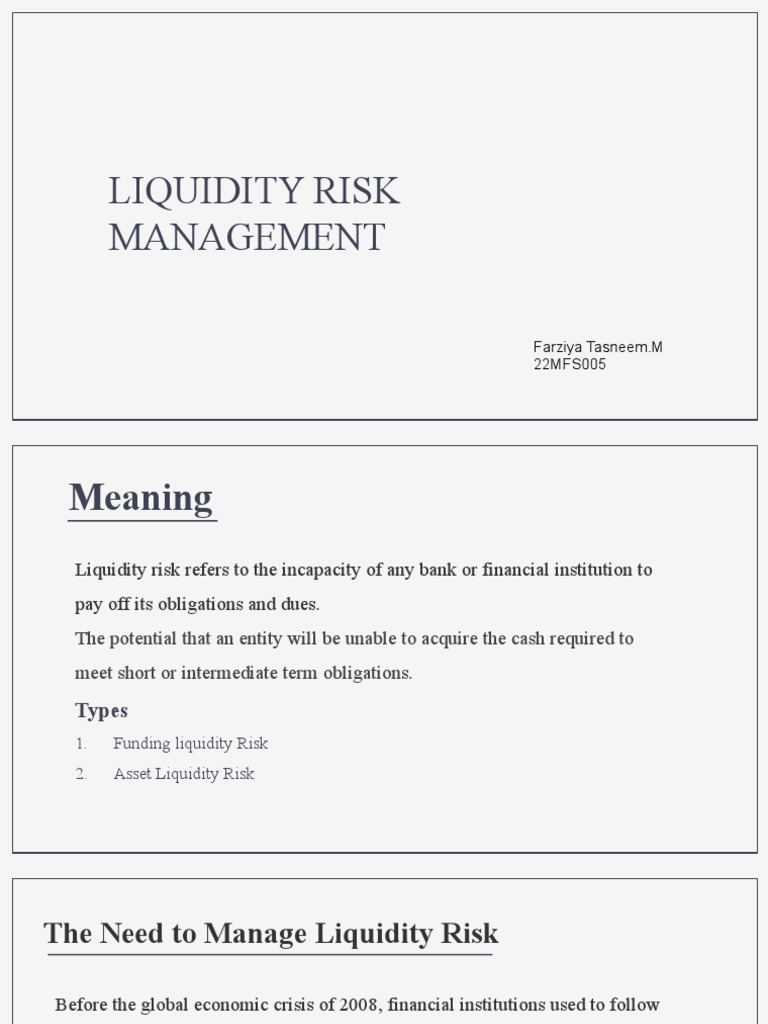 22mfs005 Liquidity Risk | PDF
