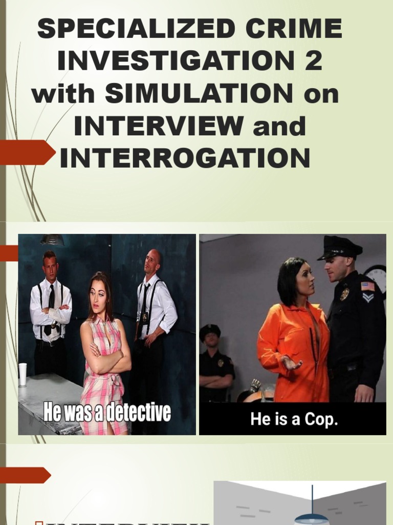 Specialized Crime Investigation 2 With Simulation | PDF | Witness | Interview
