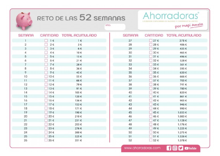 Calendario 52 Semanas | PDF