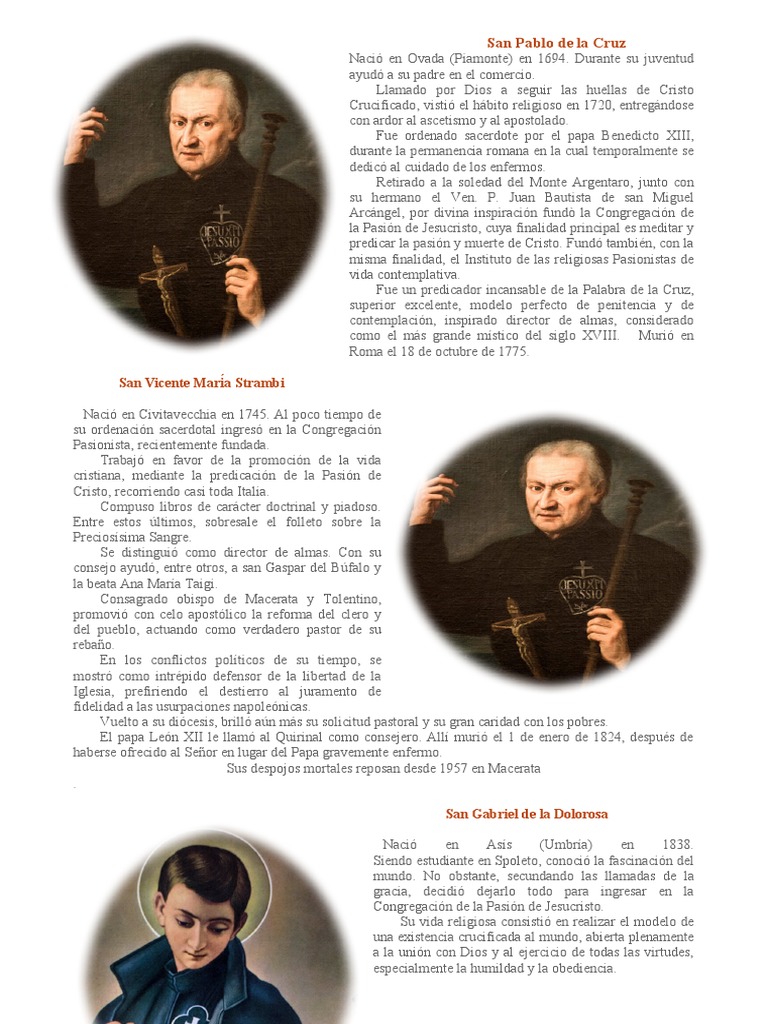 Vida y legado de San Pablo de la Cruz | PDF | Iglesia Católica