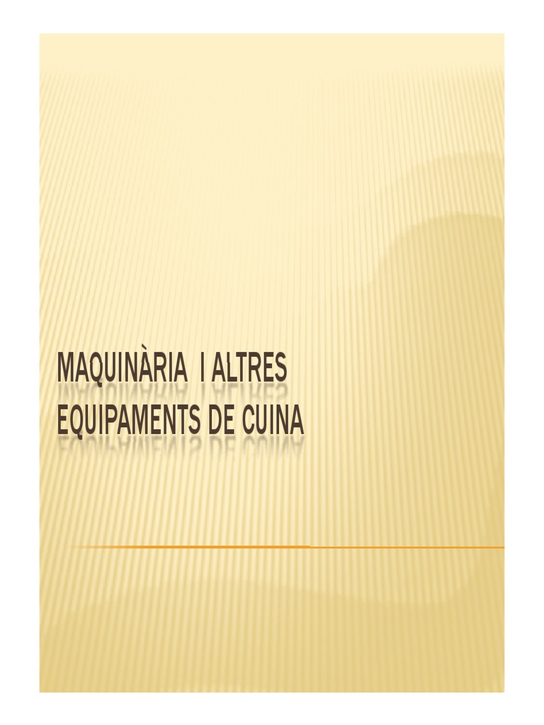 Maquinària | PDF