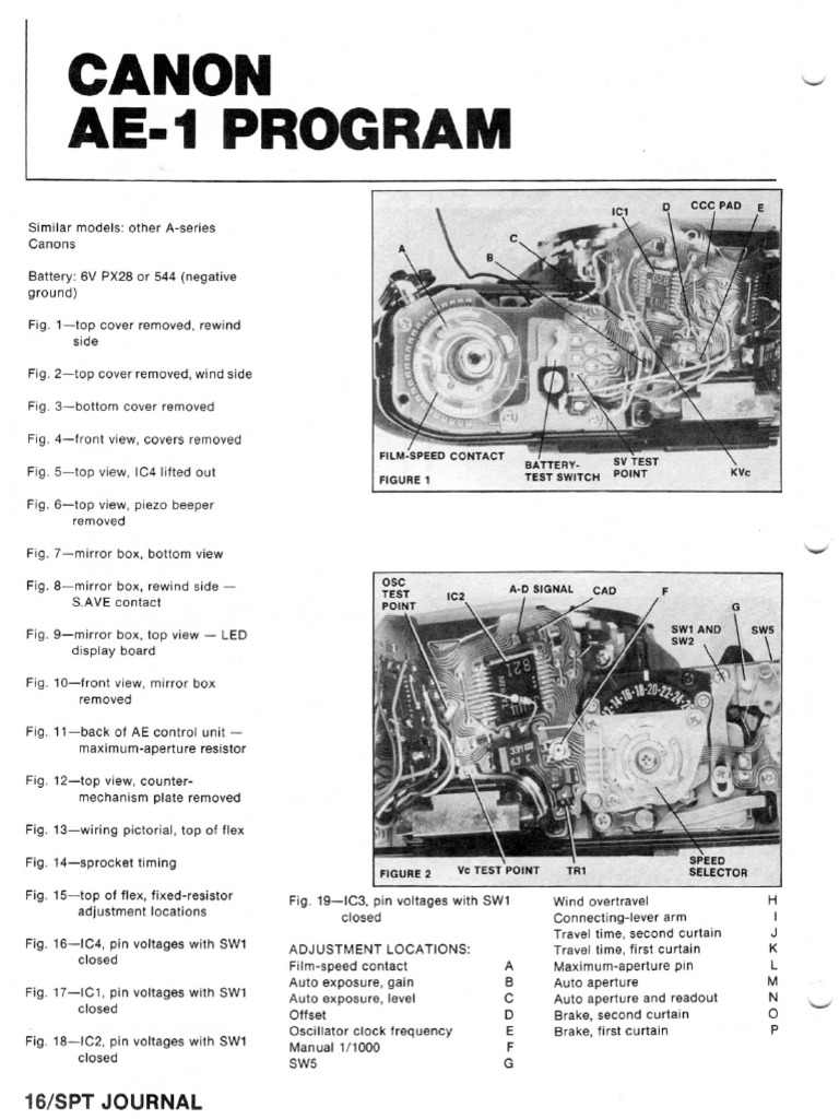 Canon AE1 SPT Canon AE1 Program Guide | PDF | Aperture | Exposure (Photography)