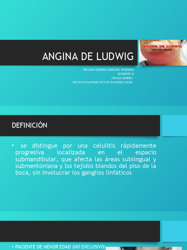 Angina de Ludwig | PDF | Enfermedades y trastornos | Medicina CLINICA