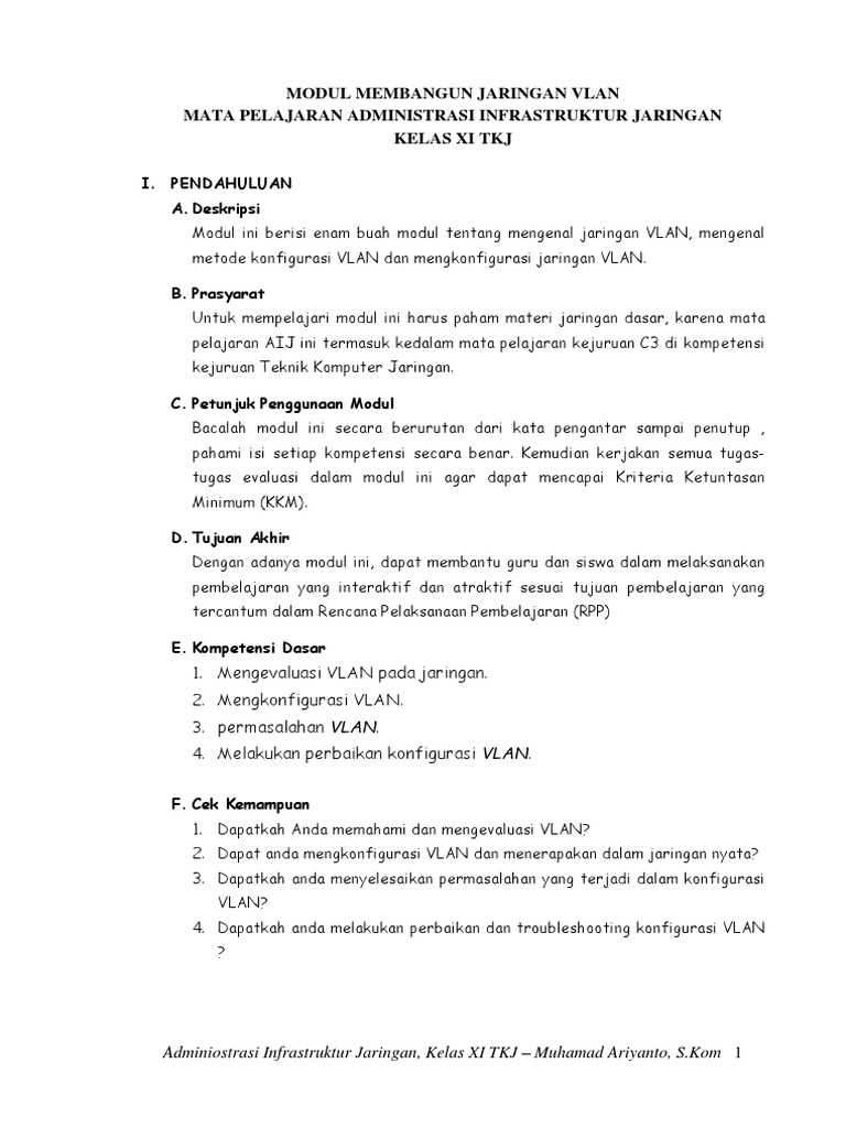 Modul AIJ Kelas XI VLAN | PDF