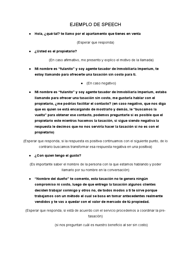 Ejemplo de Speech | PDF | Valoración (Finanzas)