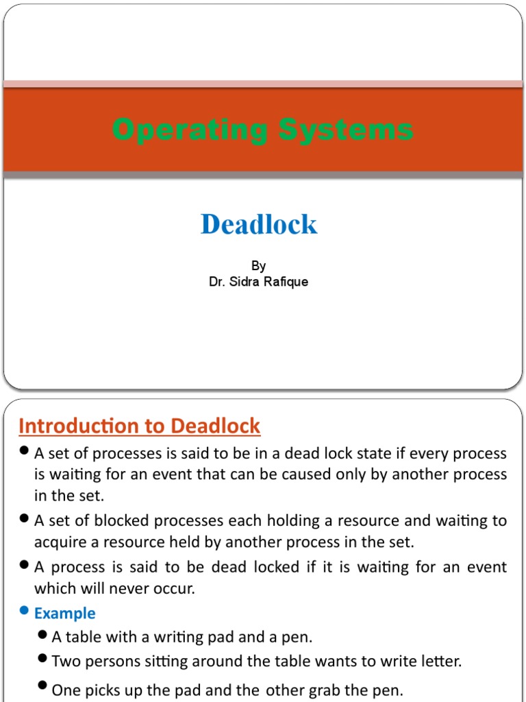 Deadlock | PDF | Process (Computing) | Computing