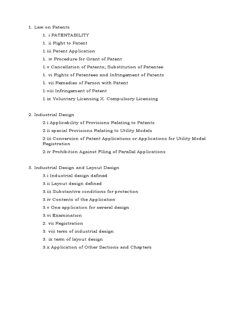 Patent and Industrial Design Law Guide | PDF