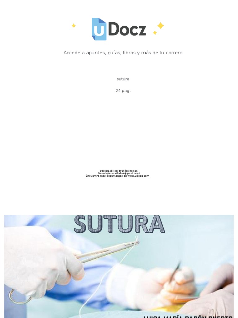Sutura | PDF | Sutura Quirúrgica