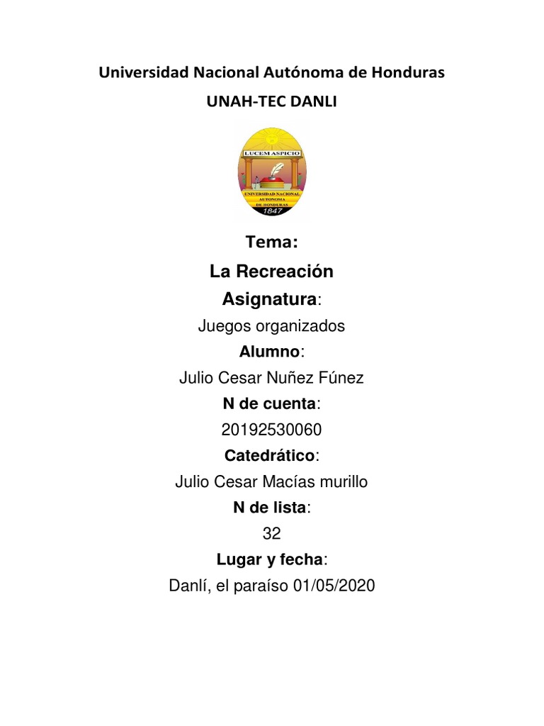 Guia de Juegos Organizados JCNF | PDF